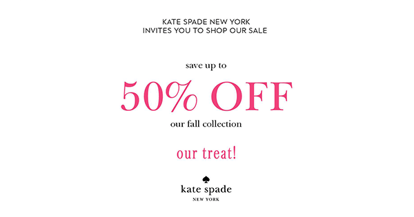 KATE SPADE ลดสูงสุดถึง 50% อย่าลืมไปช้อปกันน๊าาาาา