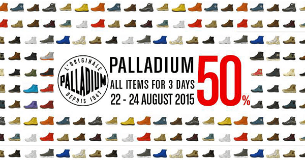 PALLADIUM ลด 50% All Items แค่ 3 วันเท่านั้น!