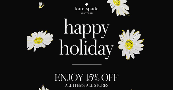 KATE SPADE ลด 15% รับสงกรานต์นี้ รีบกันหน่อยนะคะสาวๆ