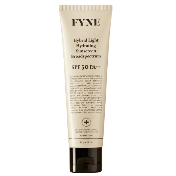 รีวิว FYNE Hybrid Light Hydrating Sunscreen Broadspectrum Spf 50 Pa ...