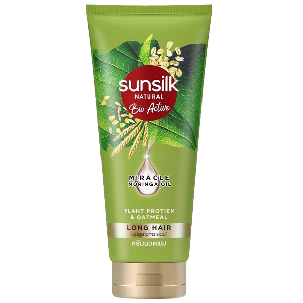 รีวิว Sunsilk Natural Conditioner Bio Active Plant Protein Oatmeal Long ...