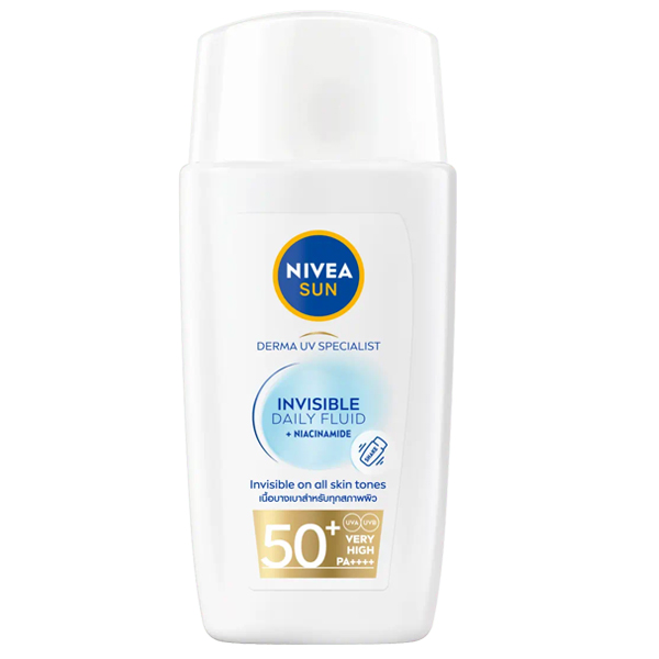 รีวิว NIVEA SUN Derma UV Specialist Invisible Daily Fluid SPF50+ PA ...