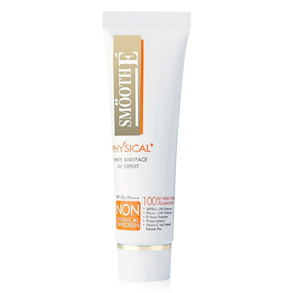 รีวิว Smooth E Physical White Babyface UV Expert SPF 50+ PA+++ รีวิวจาก ...