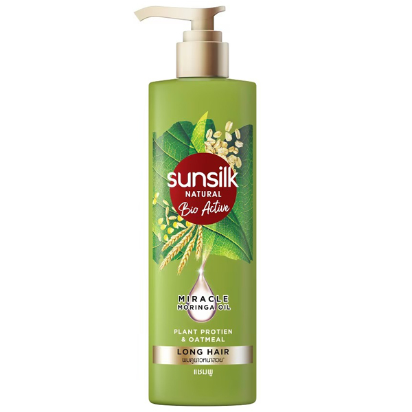 รีวิว Sunsilk Natural Shampoo Bio Active Plant Protein Oatmeal Long ...