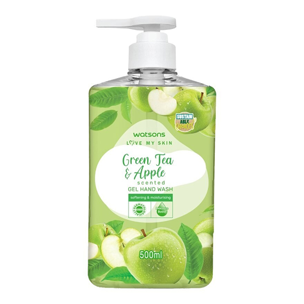 รีวิว Watson Hand Wash Watsons Love My Skin Green Tea Apple Scented Gel ...