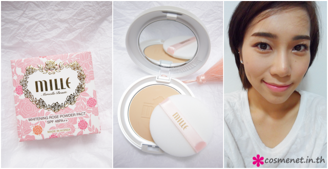 Cosme*Review "MILLE Whitening Rose BB Powder Pact"