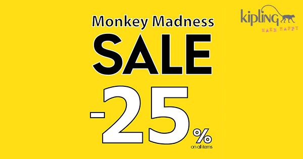 Monkey Madness Sale 2015 ลดทั้งร้าน 25%!!