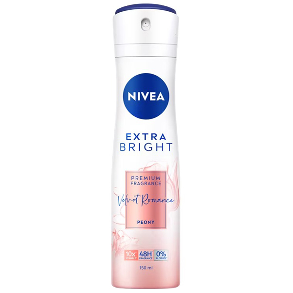 รีวิว NIVEA Extra Bright Premium Fragrance Velvet Romance Peony Spray ...