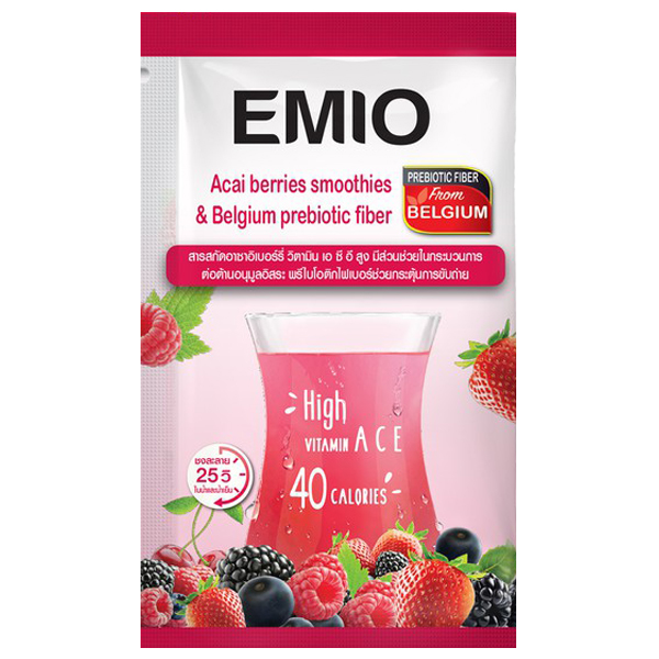 รีวิว EMIO Acai Berries Smoothies & Belgium Prebiotic Fiber รีวิวจาก ...