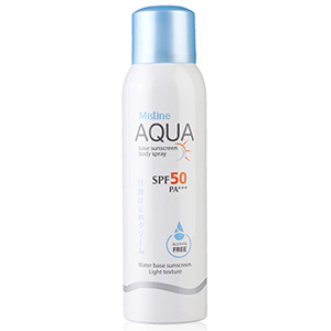 รีวิว Mistine Aqua Base Sunscreen Body Spray SPF50 PA+++ รีวิวจากผู้ใช้ ...